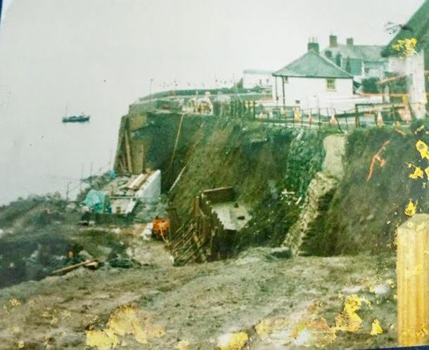 1990 photos of Coverack sea wall being built – Coverack Village